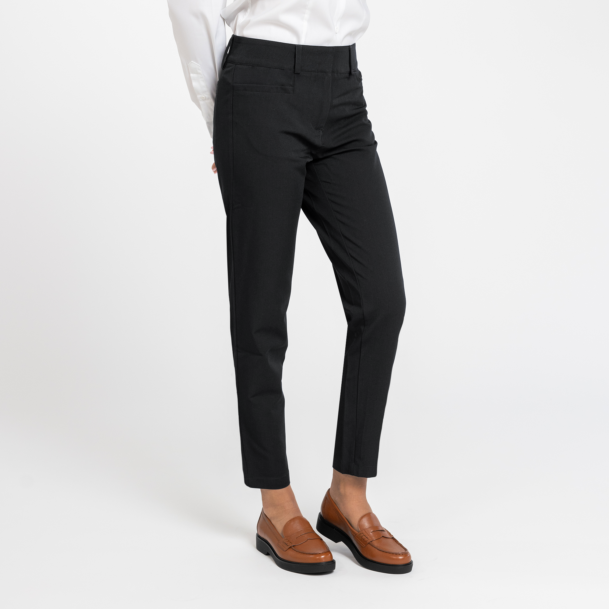 Women's Black Slim Tech Trouser – Stock Mfg.