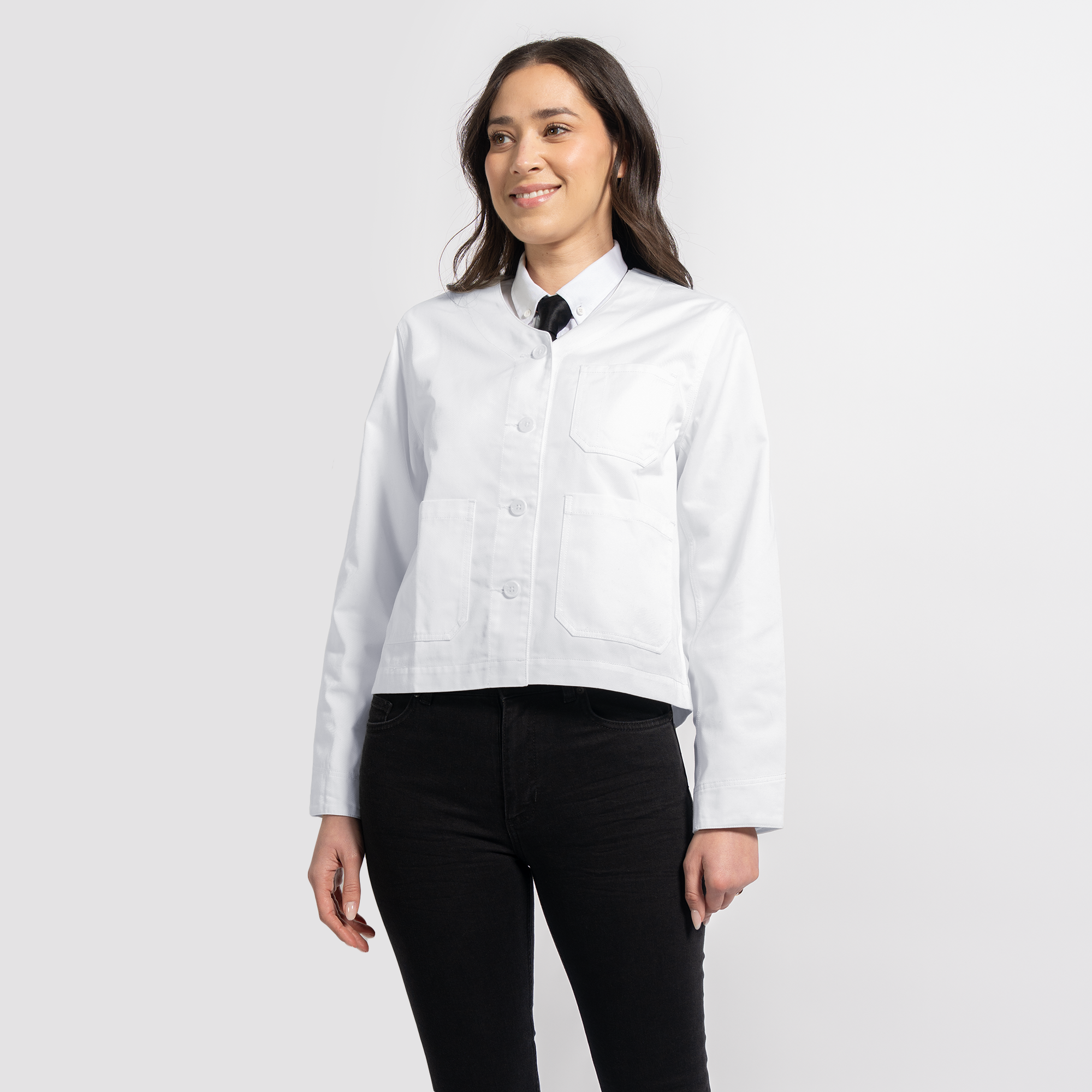 Women's White Bartender Jacket – Stock Mfg.