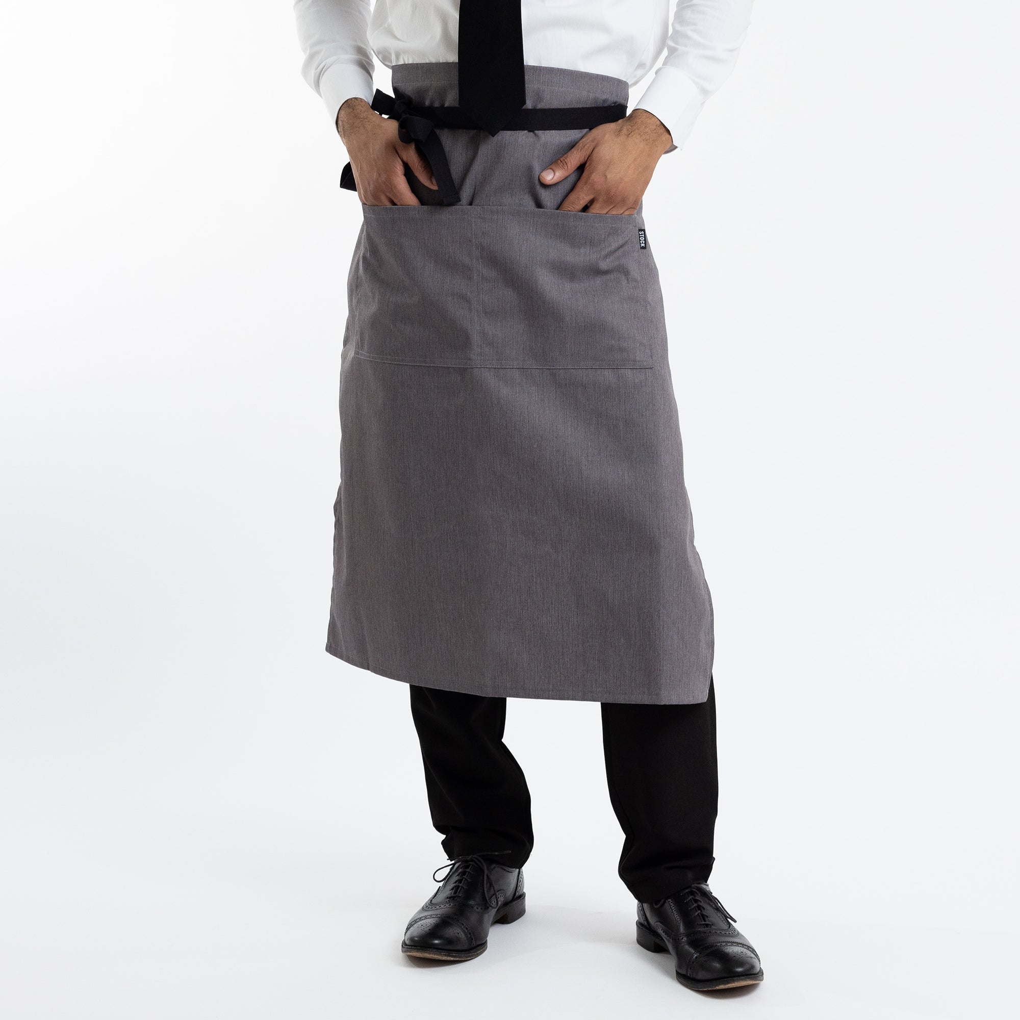 Heather Gray Bistro Apron - Made in USA – Stock Mfg.