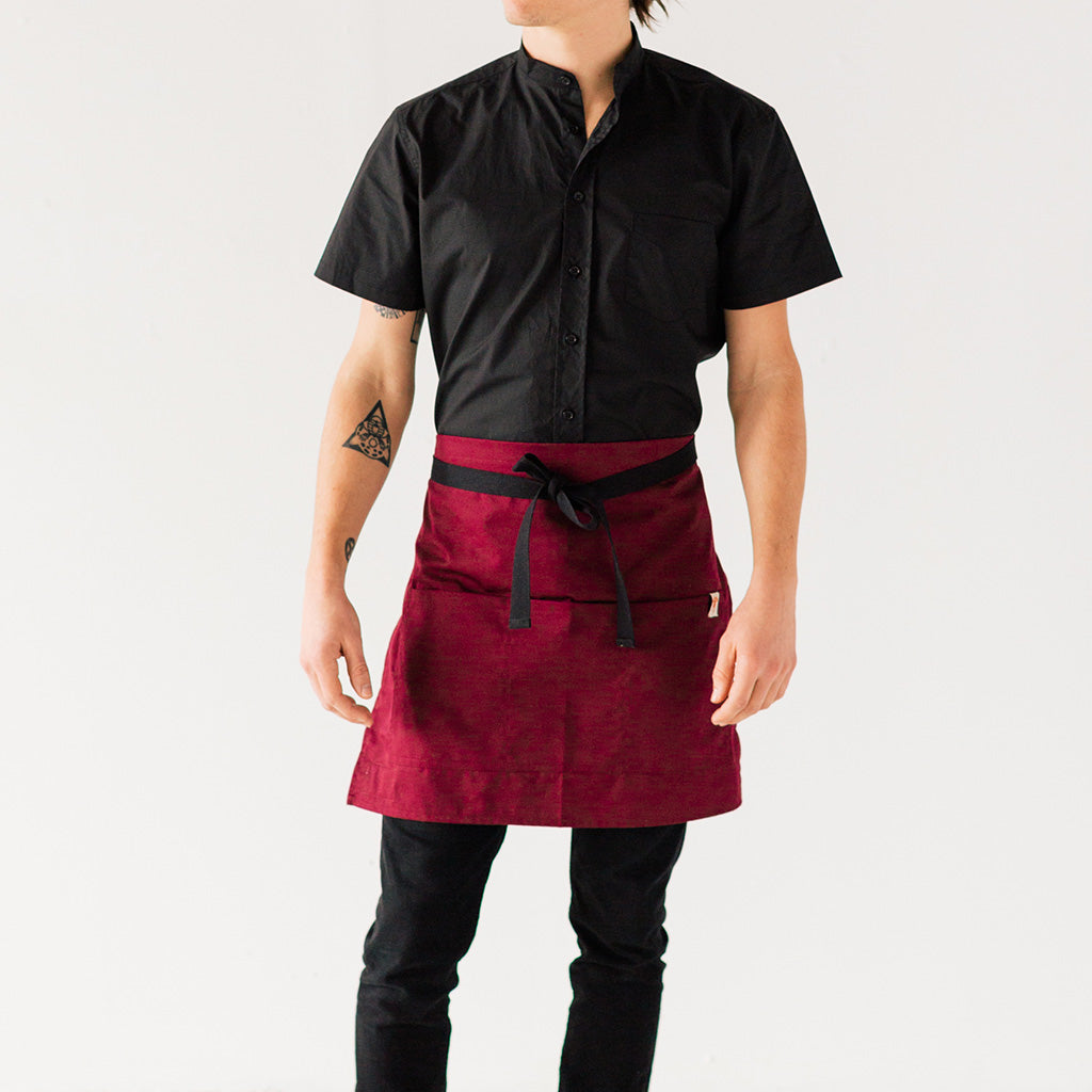 Custom Maroon Twill Waist Apron - Made in USA – Stock Mfg.